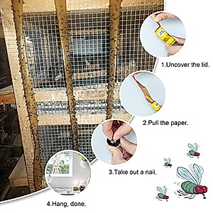 Dwcom 20PCS Sticky Fly Strips, Fly Paper Roll Hanging, Fly Tape Trap ...