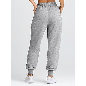 Yovela Sweatpants Women Baggy High Waisted Sweat Pants Fall Clothes Casual Joggers Y2k Aesthetic 2025 Winter Spring Fashion Trendy Warm Outfits Cute Comfy Tall Trousers with Pockets Grey XL