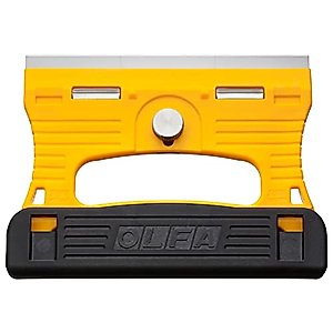 OLFA 120mm Multi Grip Razor Scraper (GSR-1/3B) - Stainless Steel Razor Blade Scraper Tool with Blade Guard & Non Slip Handle for Glass, Paint, Floors, Replacement Blades: OLFA 120mm GSB-1S Blades