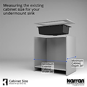 Karran QU-812 Undermount 32.5 in. Large Single Bowl Quartz Kitchen Sink in Black