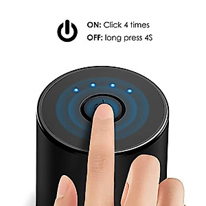 KINGTOP Electric Grinder, Portable Automatic Electric Herb Grinder, Metal Rechargeable Electric Spice Grinder (Black)