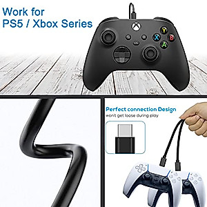 6FT Long PS5 Controller Charger Cable for Xbox Series Controller,PS5 Charging Cord,USB Data Sync Cable for Xbox Series S/X,Playstation 5,PS5 Slim/Pro,Charge and Play Wire