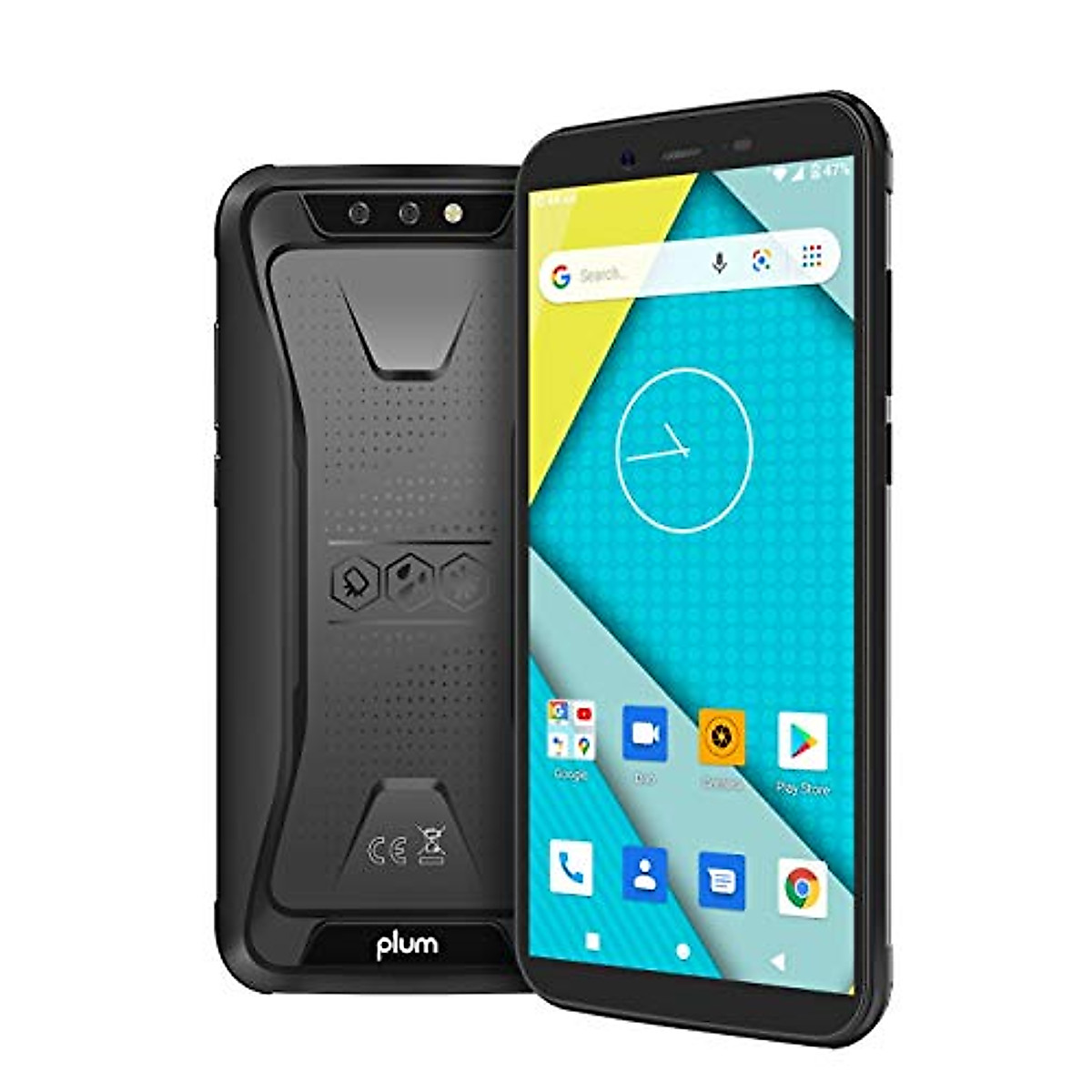 Plum Gator 6-4G Rugged Phone Water Shock Resistant Military Grade IP68 Certified, Not for use in The USA