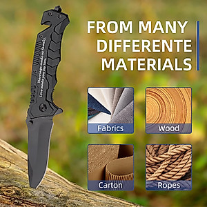 Son in Law Pocket Knife - Marriage Made You Family Love Made You My Son, Groom Gifts from Mother in Law Father in Law, Fathers Day Gift Christmas Gifts Wedding Gift for Son in Law, Black