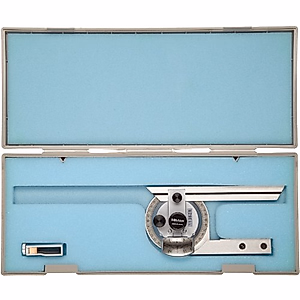 Mitutoyo 187-904, Universal Bevel Protractor, 6" Blade, 5 minute Vernier Resolution