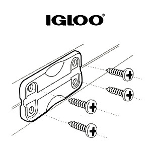 Igloo Cooler Plastic Hinges for Ice Chests (Set of 3), White, Standard Size, Contain UV Inhibitors