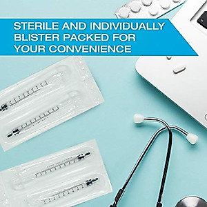 10ml Oral Dispenser Syringe with Cover 100 Pack by Tilcare - Sterile Plastic Medicine Droppers for Children, Pets & Adults – Latex-Free Medication Syringe - Syringes for Glue and Epoxy