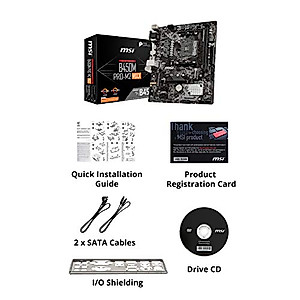MSI ProSeries AMD Ryzen 1st and 2ND Gen AM4 M.2 USB 3 DDR4 D-Sub DVI HDMI micro-ATX Motherboard (B450M PRO-M2 Max) (B450MPM2MAX)