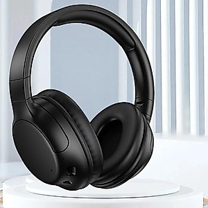Wireless Over The Ear Bluetooth Headphones 5.3 Active Noise Cancelling Headphones, Foldable Deep Bass HiFi Stereo Wireless Headsets with Mic Lightweight Memory Foam Soft Earmuff