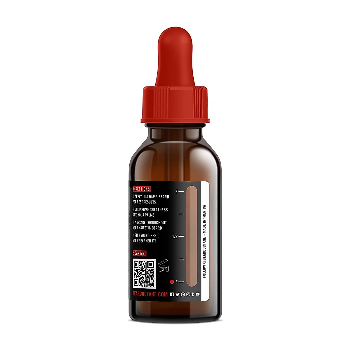 Beard Octane: Citrafella - Natural Beard Oil w/Argan Oil - 1 Oz - Promotes Softer Beards - Made in USA - Premium Beard Care