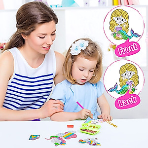 MTLEE 10 Sets Arts and Crafts for Kids Ages 8-12 5D Diamond Painting Keychain Kits Gem Art Kits for Girls Crafts Gem Painting Kits Diamond Art Gift Idea for Age 4, 5, 6, 7, 8, 9, 10-12 (Magical)