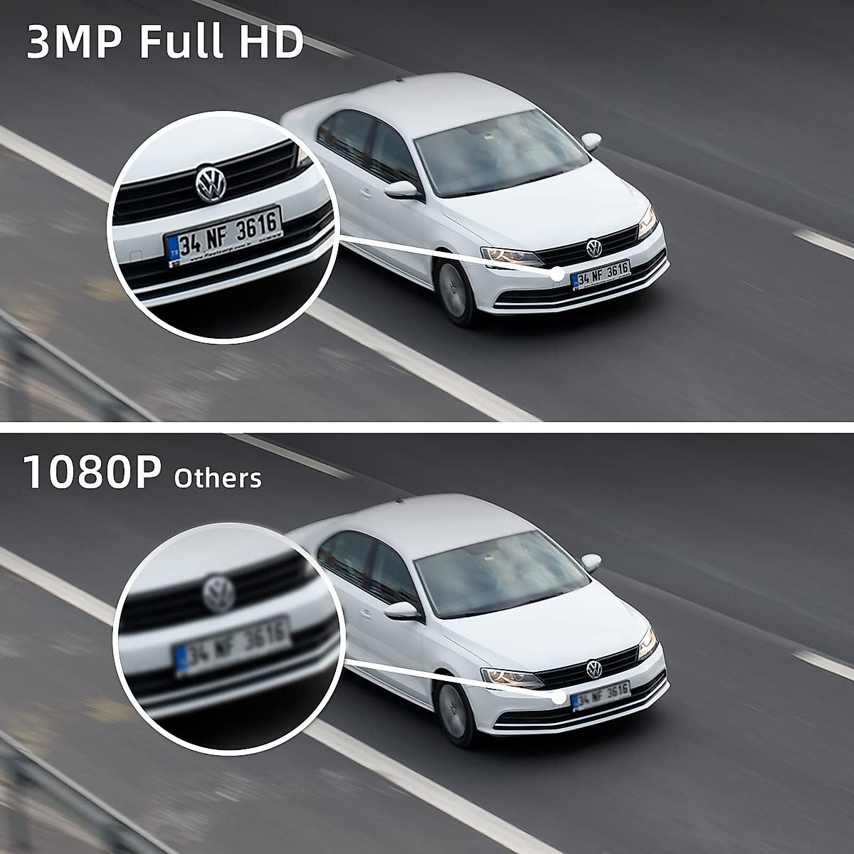 ELECCTV 2K WiFi Alexa Camera for Home Security, Outdoor/Indoor Security Camera, with Safety Cloud, Night Vision, AI Detection, Waterproof, Google Assistant Compatible 24/7 Live Video（Model 397 3pack）