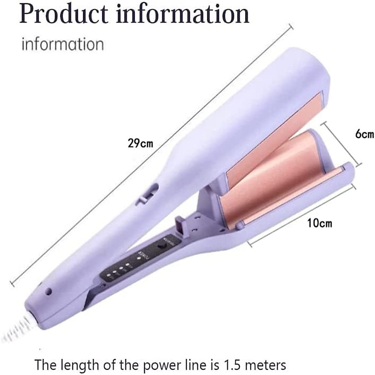 Rommantic French Egg Roll Curling Iron ，Water Ripple V-Shaped Ionic Hair Curling Iron Styling Tools，Hair Curler Crimper Styling Tools & Appliances with Multifunctions (Pink)