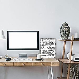 Pigort Inspirational Poster Canvas Print Wall Art, Positive Quotes Wall Decor for Office, Modern Farmhouse Home Decorations for Bedroom