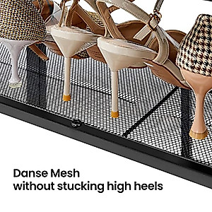 Yaheetech Shoe Rack with Storage Box, Multi-Layer Shoe Storage Cabinet, Industrial Shoe Organizer with Storage Shelves and Wood Top for Hallway, Entryway, Rustic Brown