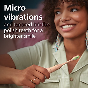 Philips One by Sonicare Rechargeable Toothbrush, Shimmer, HY1200/05 with Philips One by Sonicare, 2 Brush Heads, Shimmer, BH1022/05