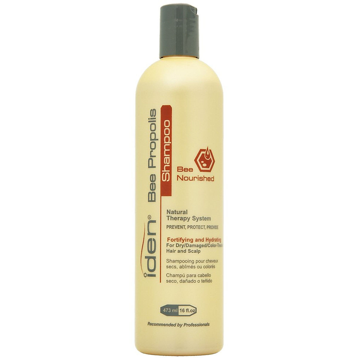 Iden Bee Propolis Nourished Shampoo for Dry Chemically Treated Hair With Keratin and Essential Oils to Prevent Hair Loss and Prevent From UV Rays (473 ml / 16 fl.oz)