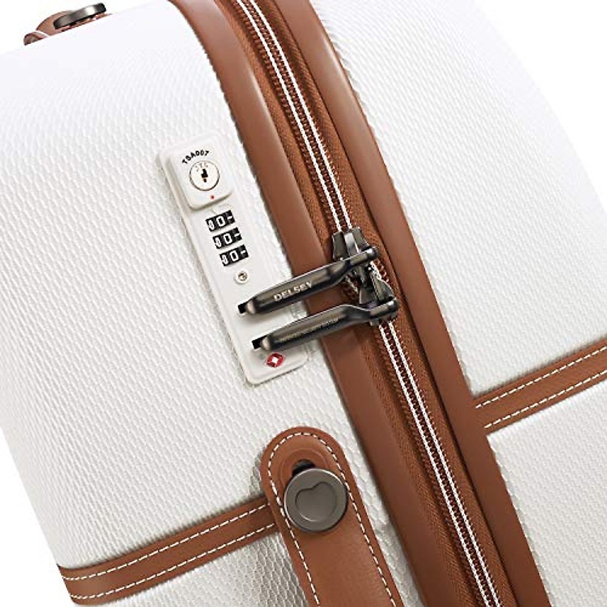 DELSEY Paris Chatelet Hard+ Hardside Luggage with Spinner Wheels, Champagne White, 2 Piece Set 21/28