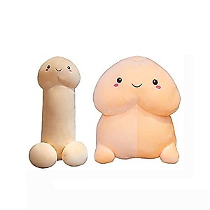Plush Pillow Cute Sexy Plush Long Pillow Soft Stuffed Funny Soft Cushion Simulation Gift for Girlfriend Girl Women Birthday Gifts (12", Pink-2)