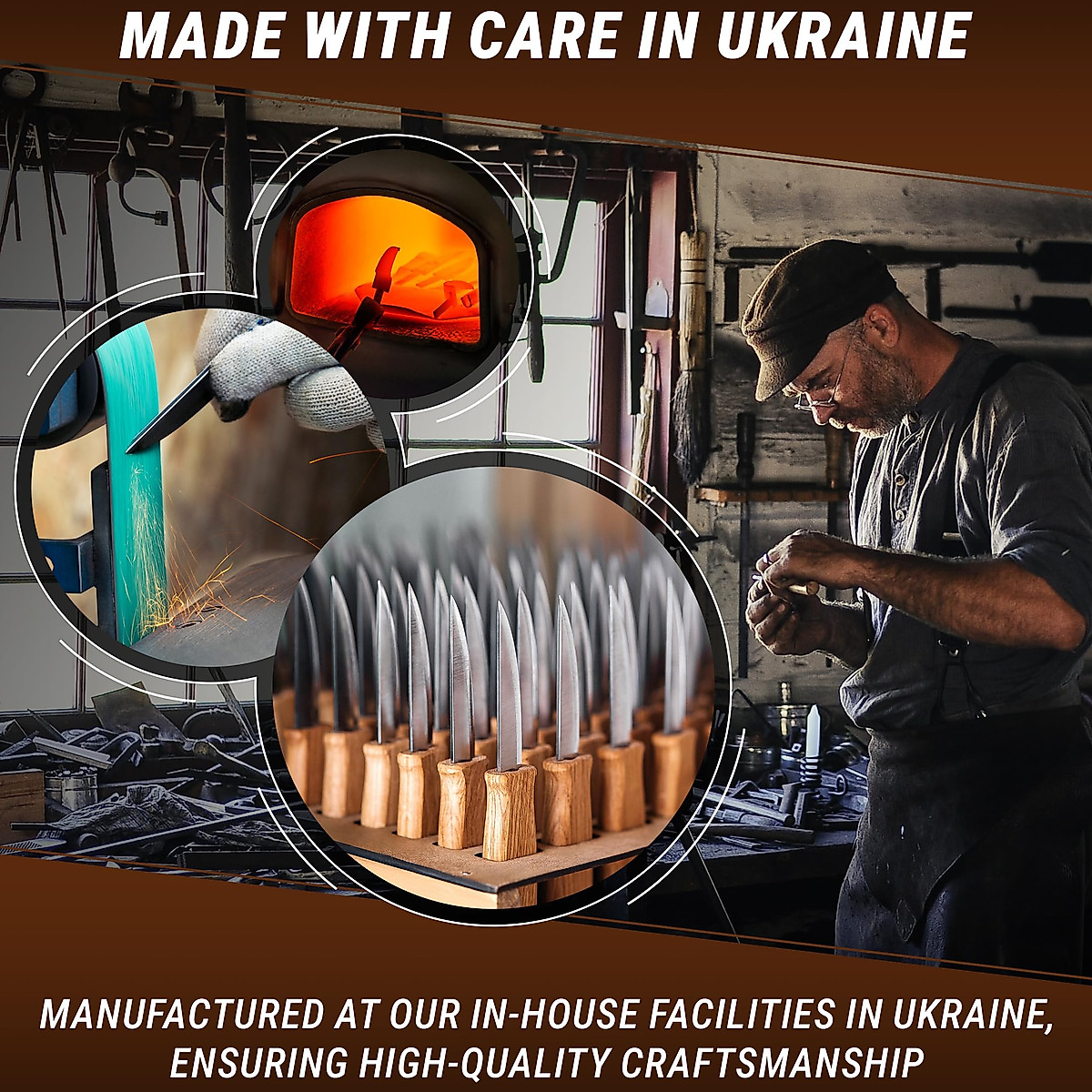 BeaverCraft S14 Wood Carving Tools Kit Wood Carving Set Wood Carving Hook Knife Set Spoon Carving Tools Spoon Knife Set Bowl Kuksa Scoop Cup Carving Tools Wood Gouges Spoon Carving Kit