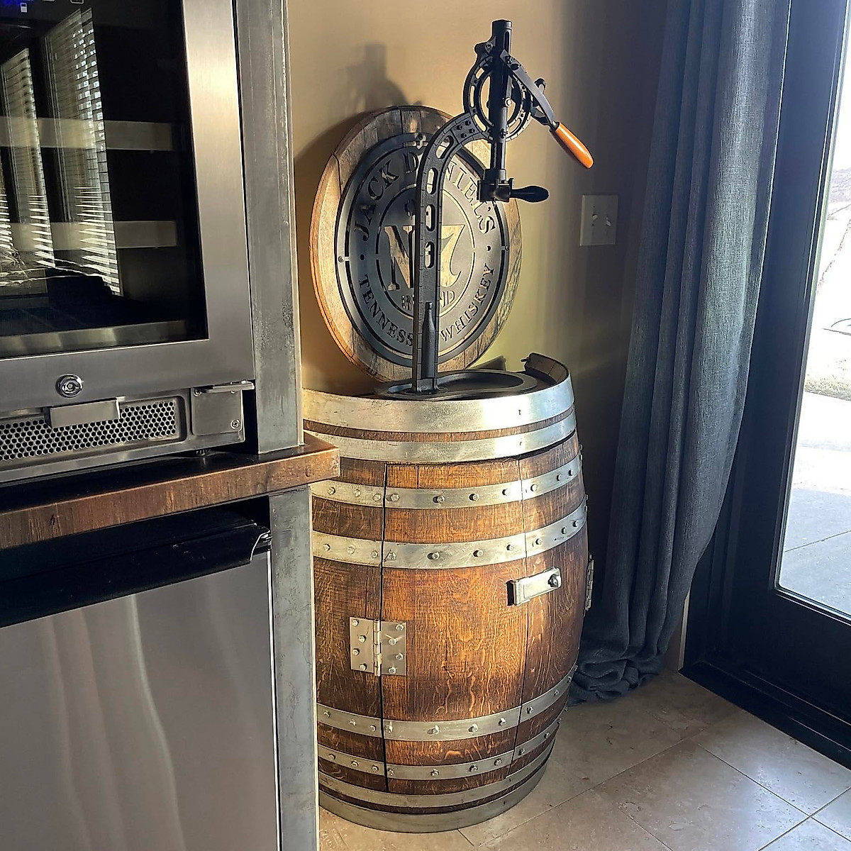 1/2 Wine Barrel Storage Cabinet