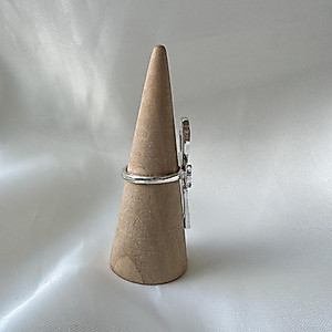 Better Jewelry INC Etched Ankh Ring .925 Solid Sterling Silver Diamond Cut Ring (7.5 grams) (9)