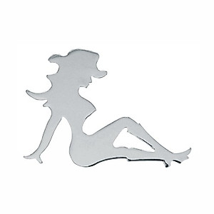 GG Grand General 90023 Chrome 'Cowgirl with Boots' Mud Flap Cut-Out