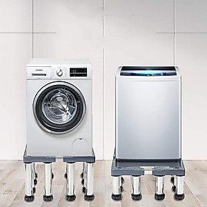 Refrigerator Holder Bracket 4Legs Adjustable Washing Machine Base Stand Extendable Appliance Fridge Stand 29-32cm Heightening Cookers Base Tray Large Outside Plant Container