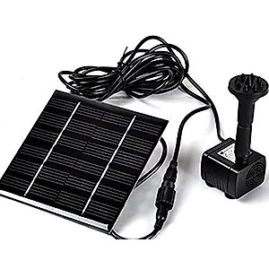 Sunnytech Solar Power Water Pump - Garden Fountain Pool Watering Pond Pump Pool Aquarium Fish Tank with Separate Solar Panel and 3M Long Cable & 4 Sprayer Adapters(Black)