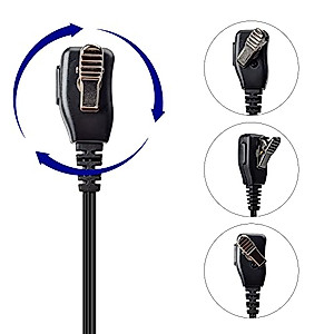 UAYESOK Acoustic Tube Walkie Talkie Earpiece with Mic PTT for YAESU Vertex FT-60 FT-60R FT-70 FT-70DR FT-1DR FT3DR VX-10 VX-110 VX-150 VX-400 Retevis RB15 RT40B