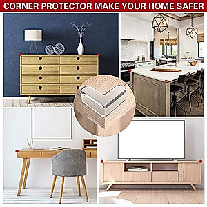 Furniture Straps (4 Pack + 4 Corner Protector) Furniture Wall Anchors, Anti Tip Furniture Kit Adjustable Earthquake Resistant Wall Safety Straps Prevent Furniture from Tipping Over for Baby Safety