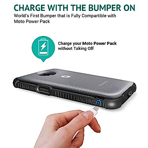 Casewe - Motorola Moto Z3 / Z3 Play Protective Flexible Bumper Case Cover/Compatible with Moto Mods - All Matte Black