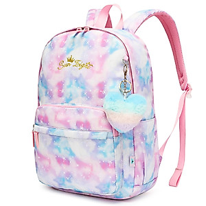 Caran·Y Girls Backpack for Kid in Elementary Large Size School Bookbag Purple Ages 12M+
