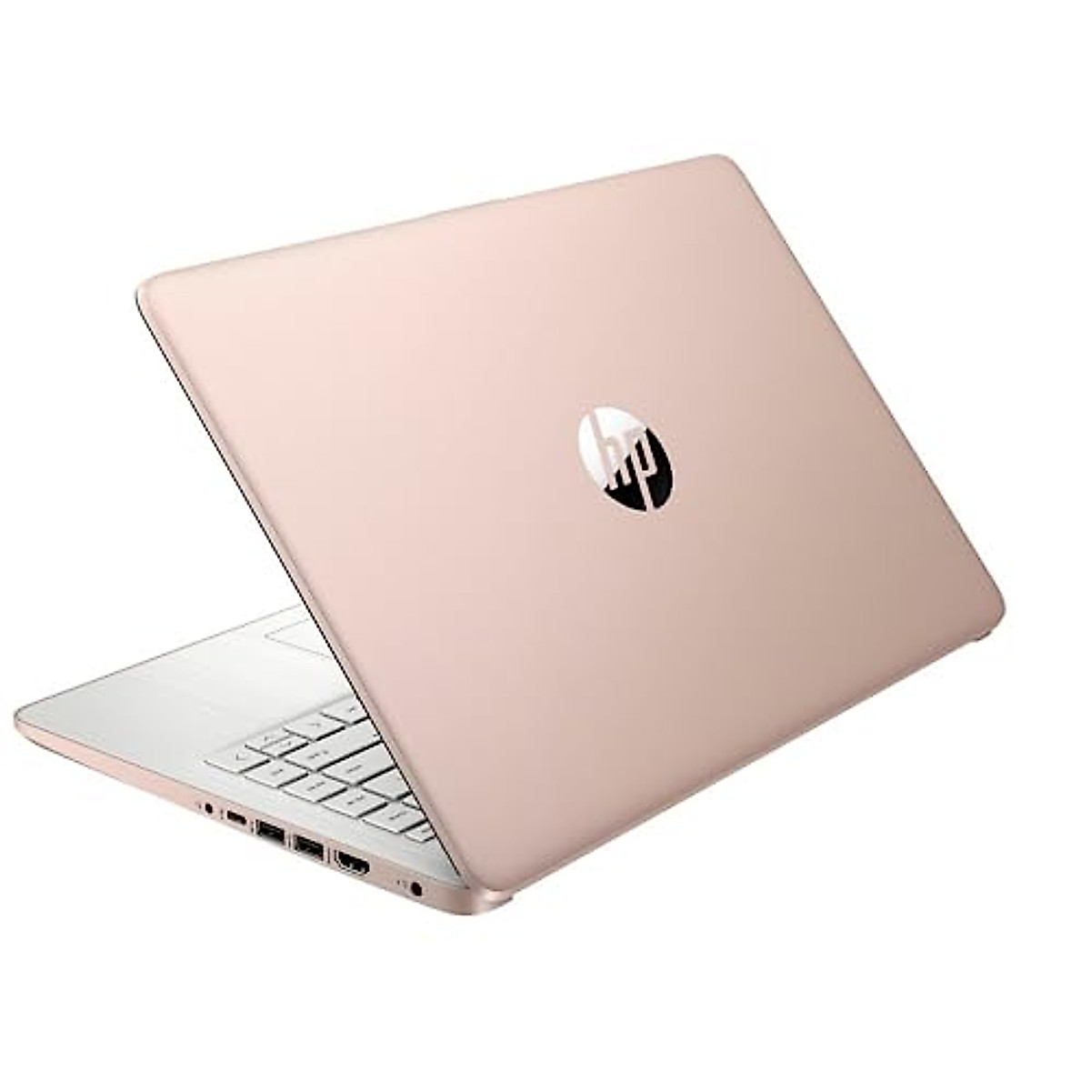 2023 Newest HP Laptops for College Student & Business, 14'' HD Computer, Intel Celeron N4120(4-core), up to 2.60 GHz, 16GB RAM, 576GB(64GB SSD+512GB Card), HDMI, Rose Gold, Windows 11, ROKC HDMI Cable