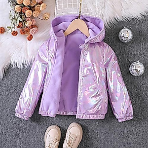 Girls Little Long Quilted Padded Light Puffer Coat Winter Coat with Soft Mini Fur Lining Newborn Winter Soft Warm Jacket