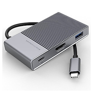 HyperDrive GEN2 6-in-1 USB-C Hub - 2X Speed, 2X Power - HDMI 4K60Hz, USB-A 10Gbps, MicroSD/SD UHS-II 312MB/s, USB-C Power Delivery 100W, and 3.5mm Audio Jack