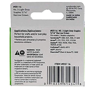#3 Light Duty 5/16" Narrow Crown Staples - 1000 ct.