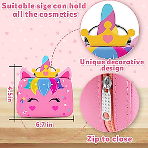 Kids Makeup Kit for Girl - Princess Toys Real Washable Make Up Set with Unicorn Bag - Play Makeup Beauty Cosmetic Toys for Ages 3 4 5 6 7 8 9 10 11 12 Year Old Toddler Kids Christmas Birthday Gifts