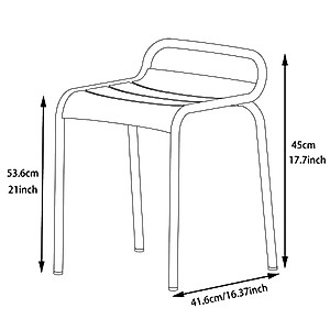 Lisuden Set of 2 Indoor-Outdoor Metal Dining Chairs, Patio Bistro Chair, Lower-Back Cafe Chairs with 18" Seat Height (Pea Green)