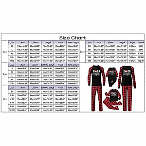 CHEEKEY Family Matching Christmas Pajamas Red Buffalo Plaid Xmas Holiday Sleepwear Jammies Clothes Long Sleeve PJs Set (Family Christmas 2023 - Black, Women/M)