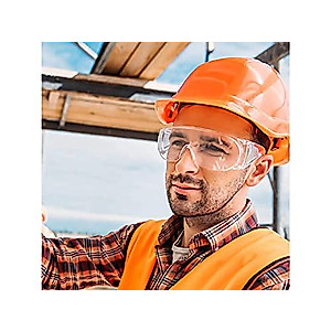 Safety Glasses (2 Pack) Anti Fog & Shattered Proof, ANSI Z87.1 & EN 166 UV Resistant Protective Eyewear Safety Goggles, Wide Frame Eye Shield Goggles Scratch Resistant Best Eye Protection Shield with