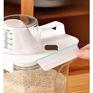 Komost Airtight Food Storage Canisters with Measuring Cup - Ideal for Cereal, Flour & Sugar | Kitchen Pantry Organization Containers, Dry Food Storage (2800ml)