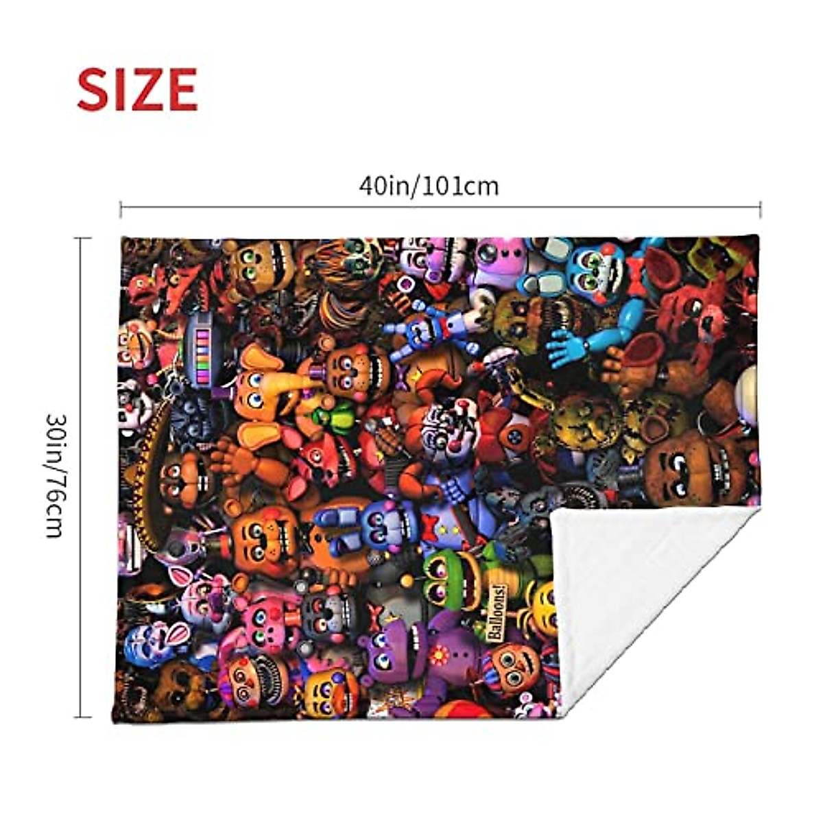 Baby Blanket Five .Nights at Freddy's Blanket Super Soft Suitable for Comforting Newborn Boys and Girls Air Conditioning Quilt 30 X 40 Inch