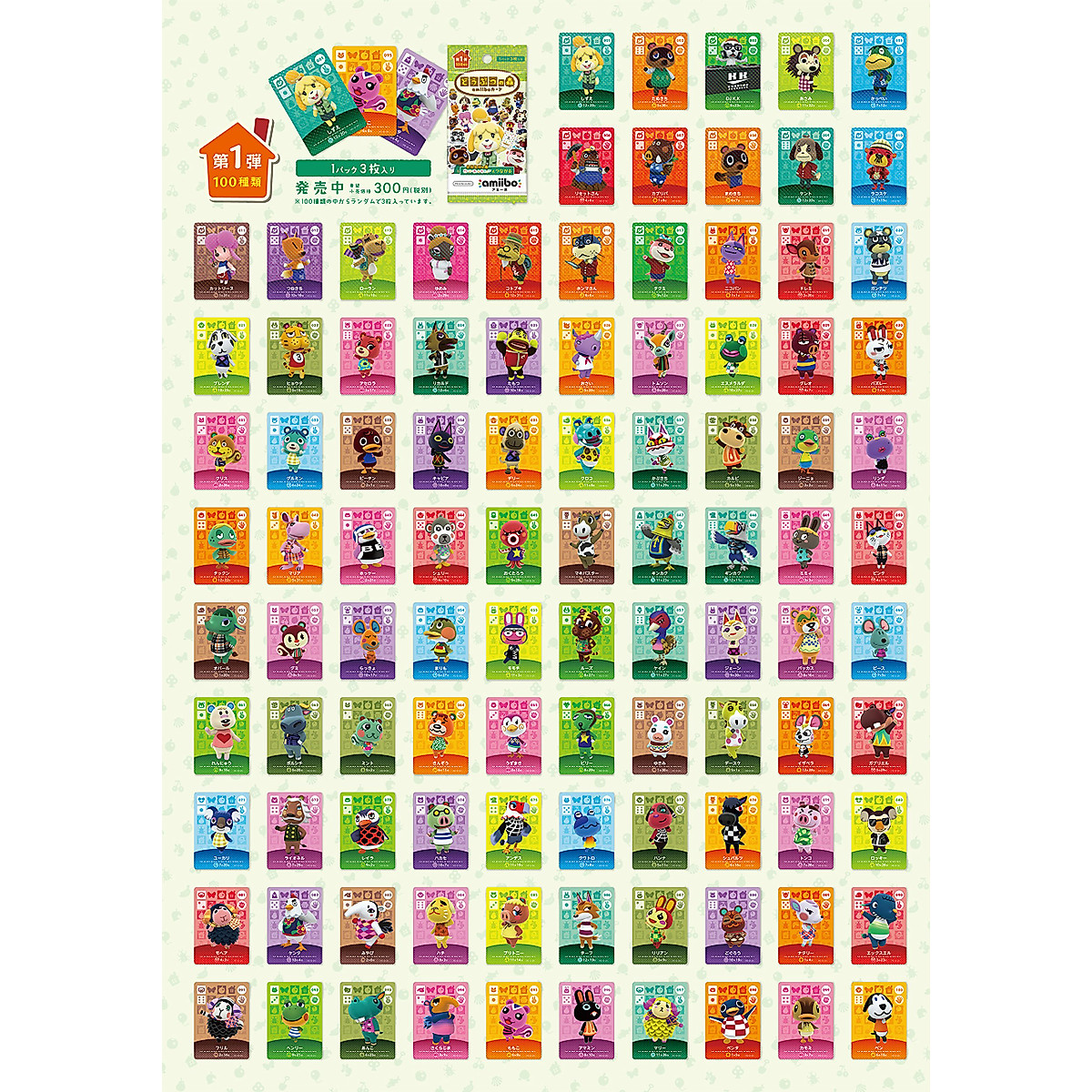 Animal Crossing Card amiibo [Animal Crossing Series] 50 pack set [Nintendo 3DS]