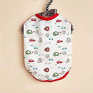 Cat Dog Clothes Puppy T Shirt Cute Print Dog Vest Apparel Doggie Tank Tops Small Dog Clothes Spring Summer Pet Shirt B Large