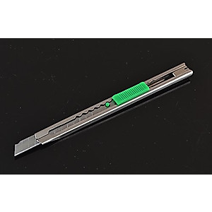 eZthings® Heavy Duty 9mm Snap Off Blades Box Cutters Set for Cutting Materials: Wallpaper, Vinyl, Leather, Shrink-wrap (Auto-Lock Utility Knife Set + Blades)