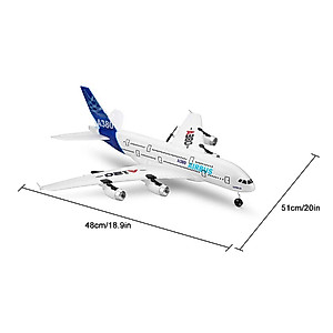 New A380 Airplane 2.4G 3Ch Fixed Wing Outdoor A120-A380 RC Plane Toys (Two Batteries Without Light)
