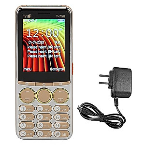 GSM Unlocked Mobile Phone, 2G Mobile Phone, Big Button Cell Phone, 3 SIM 3 Standby, with SOS Function, 2.8 Inch Screen Cellphone for Seniors, with Loud Sound, 3200mAh Battery (US