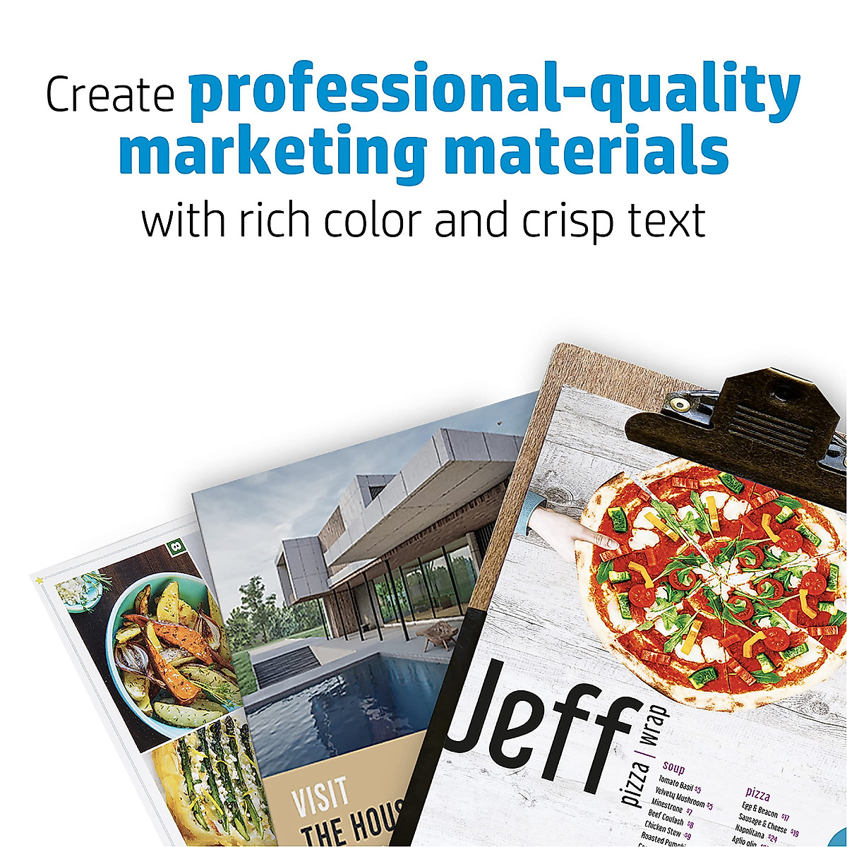 HP Enhanced Business Paper, Glossy, 8.5x11 in, 40 lb, 50 sheets, works with laser printers (4WN09A), White