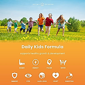 Kids Multivitamin Gummies | Multivitamin for Kids | Sugar Free Kids Vitamins | Vegan & Non-GMO | Gluten Free | Strawberry, Passionfruit, Peach & Cherry | 120 Gummy Vitamins for Kids (2 Pack)